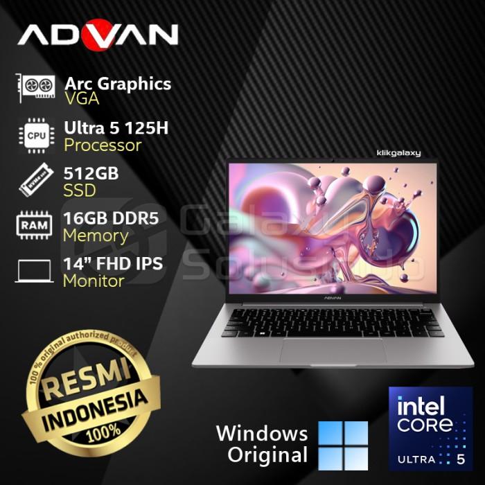 Promo ADVAN AI Gen - Core Ultra 5 125H 512GB SSD 16GB RAM Arc Graphic ...