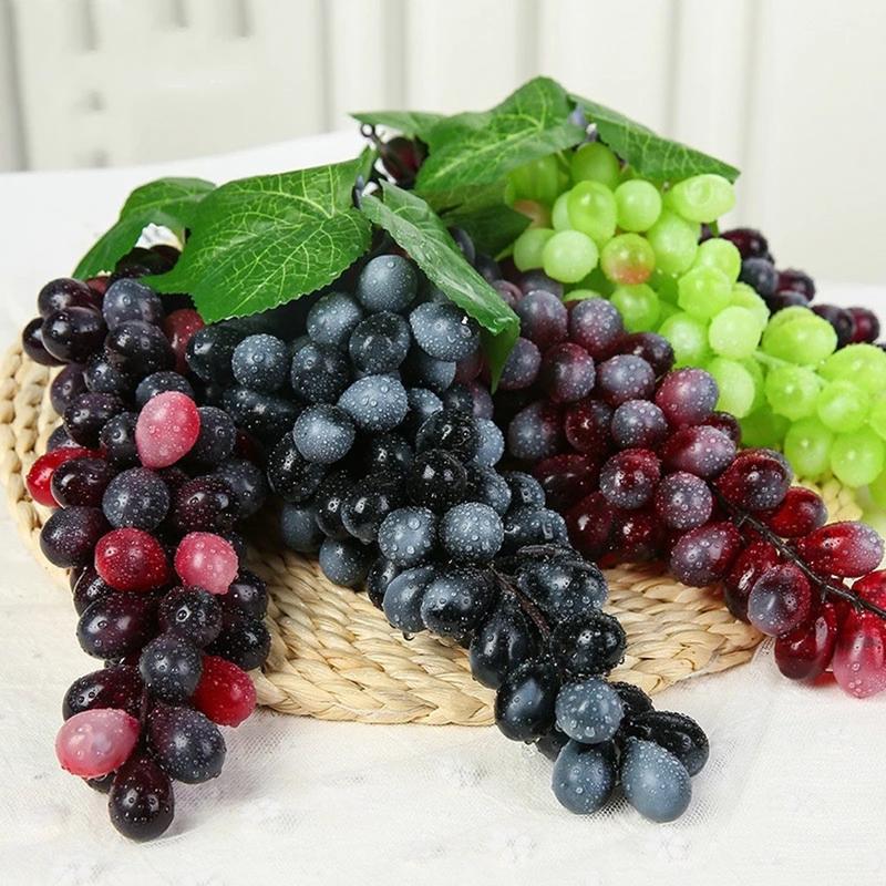 1 Bunch Of Grapes Artificial Fruit Grape Food Lifelike Fake Fruits ...