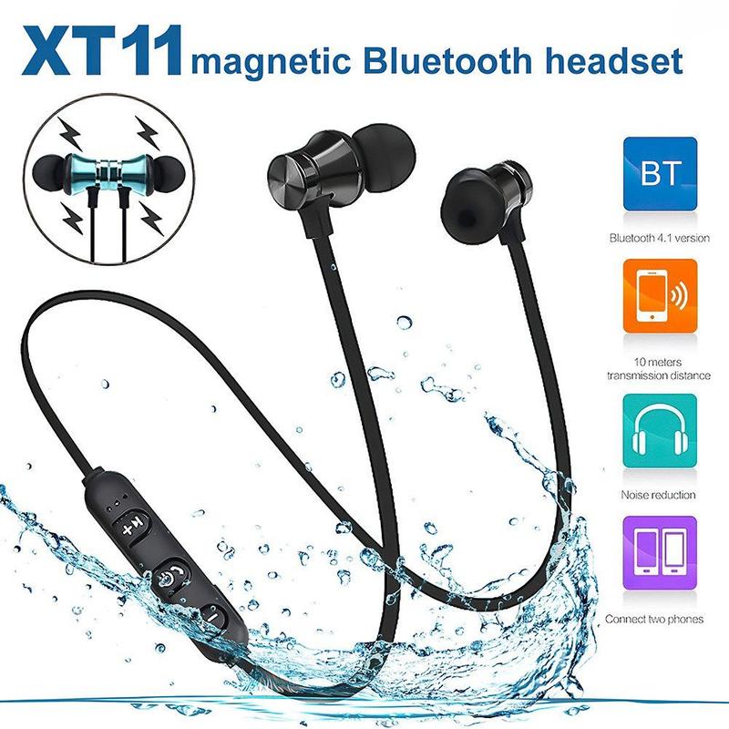 Fon Telinga Bluetooth Tanpa Wayar, Penyerapan Magnetik Tali Leher ...