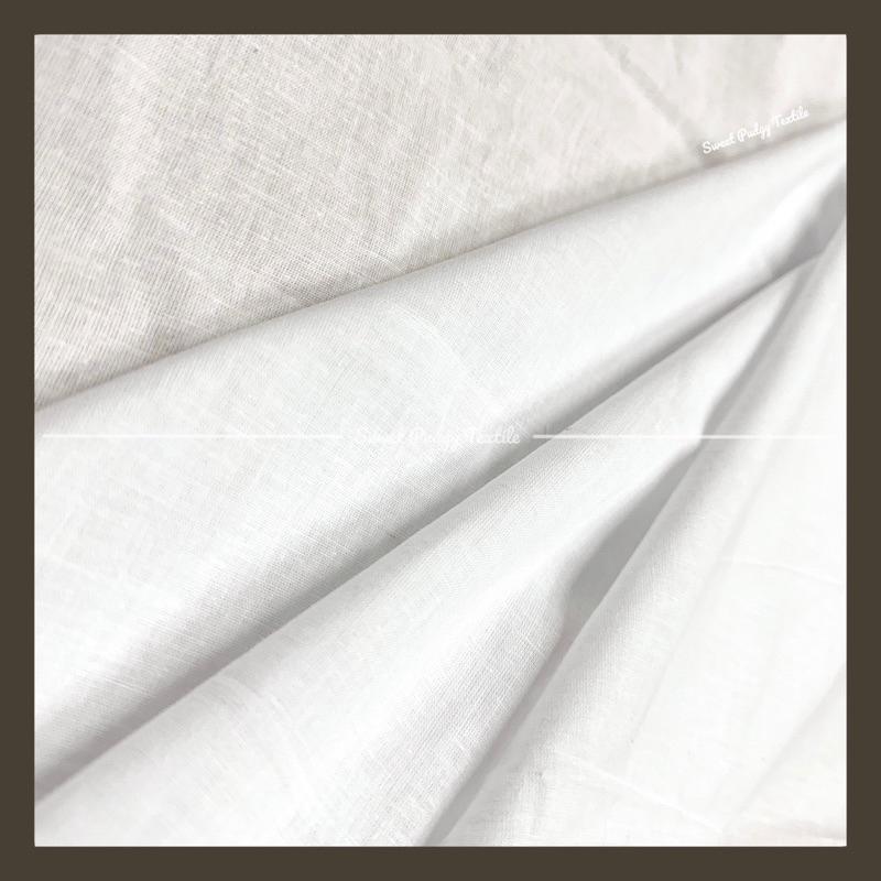 Calico Fabric / Kain Belacu / Thin Cotton DIY Fabric / Pure White ...
