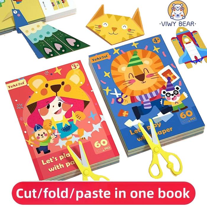 Promo 【Free Gunting + Lem】3In1 Mainan DIY Paper Cut /Aktivitas ...