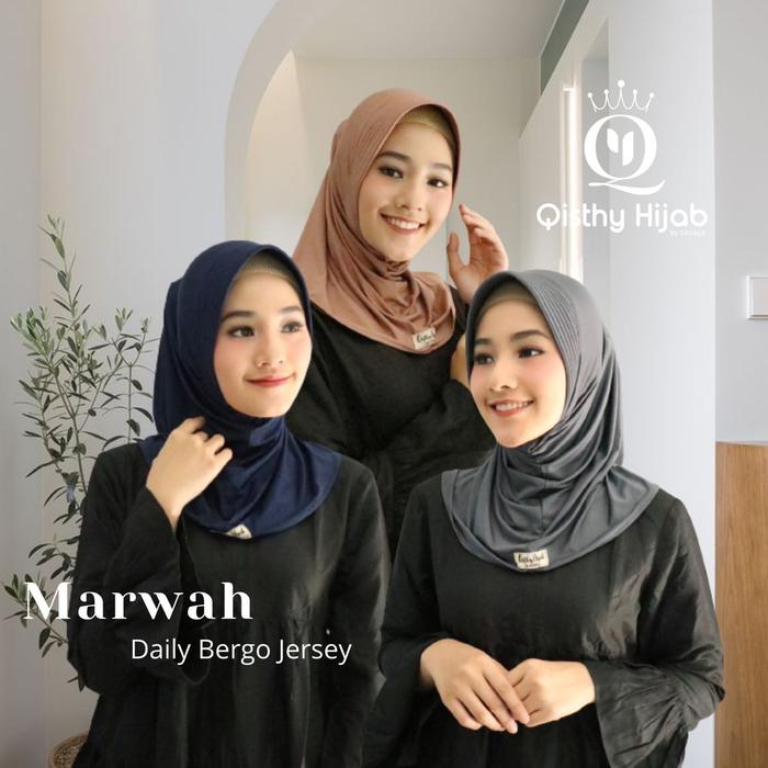 Jual 10 pcs Hijab Marwah Bergo Jersey | Hijab Sport Daily Jersey ...