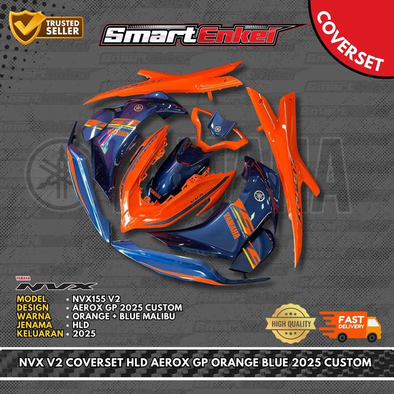 HLD-NVX V2 COVERSET AEROX GP ORANGE BLUE 2025 CUSTOM HLD - TikTok Shop ...