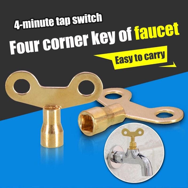 4PCS Brass Water Tap Key Faucet Accessories Radiator Plumbin - TikTok ...