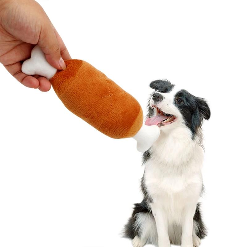 Chicken Leg Plush Dog Toy for Small Big Dog Animal Shape Stuffed ...