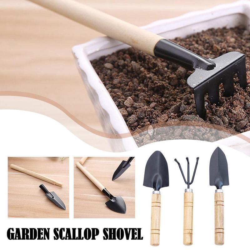 Garden Scallop Shovel Gardening Plant Tools Set Garden Rake Spade ...