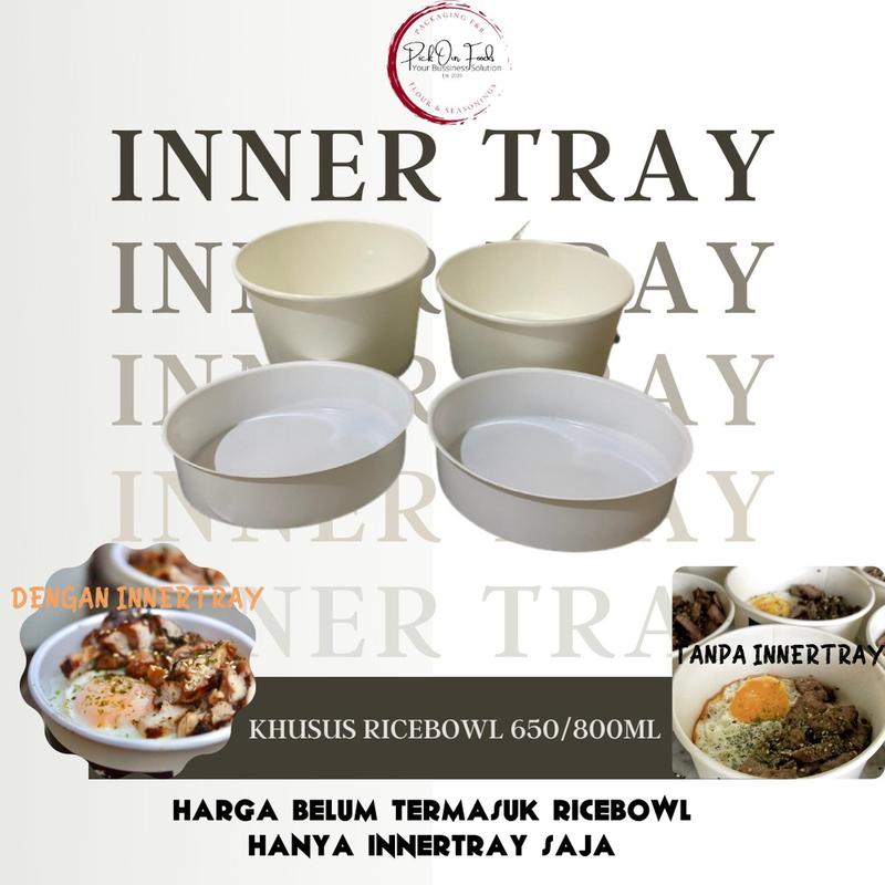 Inner Tray Paper Bowl / Inner Tray Rice Bowl 650ml / 800ml isi - Shop ...