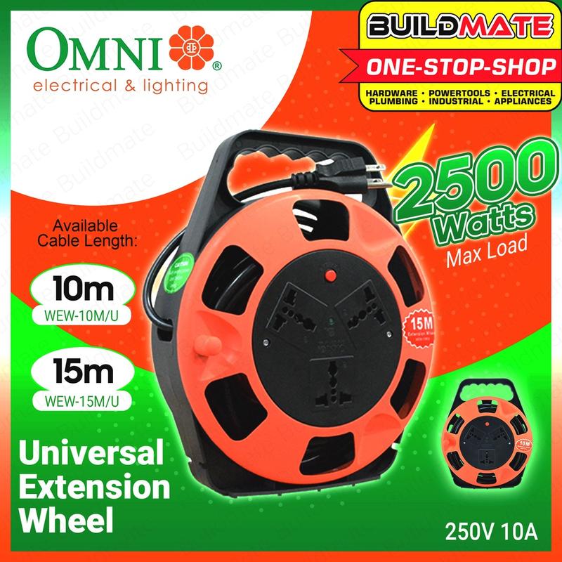 Omni Extension Cord Wheel Power Strip 10m (WEW10MU) •BUILDMATE ...
