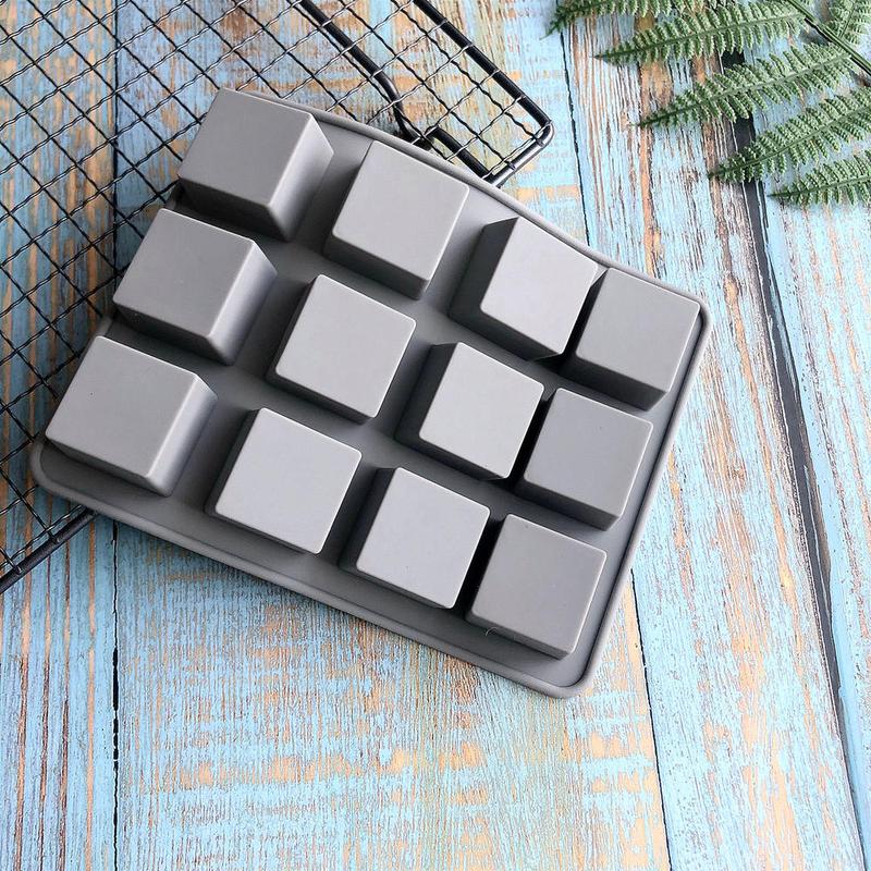 Silicone Cake Mold Versatile Non-Stick Square Dessert Mold 12 Grids ...