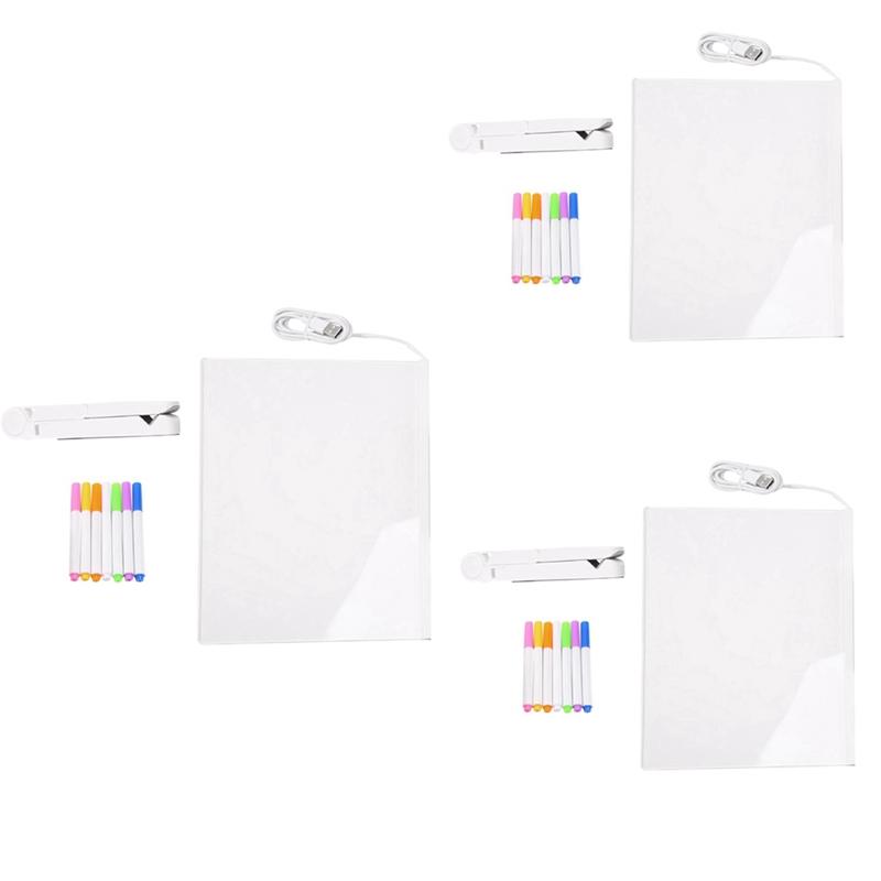LED Note Board, Glowing Acrylic Message Marker Board with Light ...