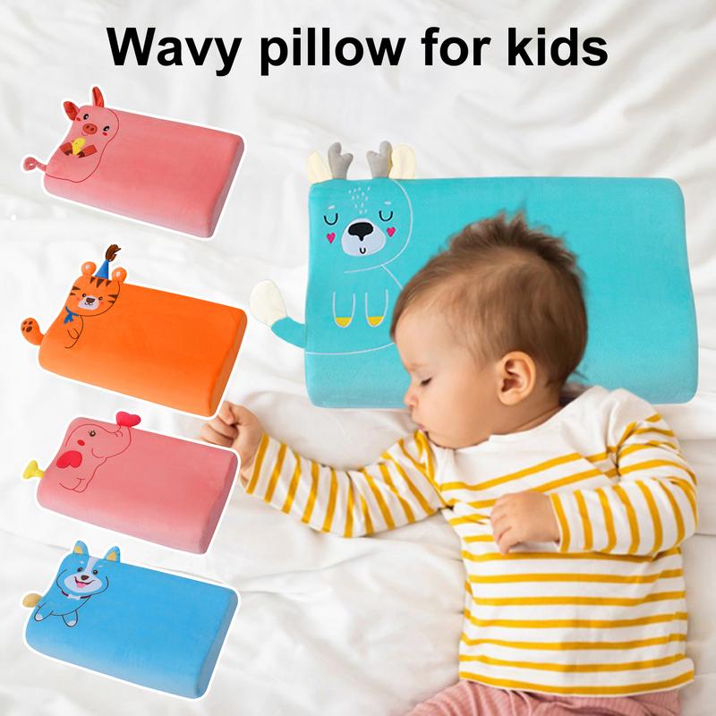 Ergonomic Kids Pillow Wave Wedge Shape Soft And Elastic Memory Foam ...