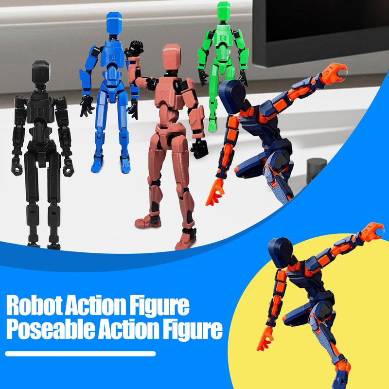 Pdinshz 3D Printed Robot Action Figure Multi-jointed Robot Model ...