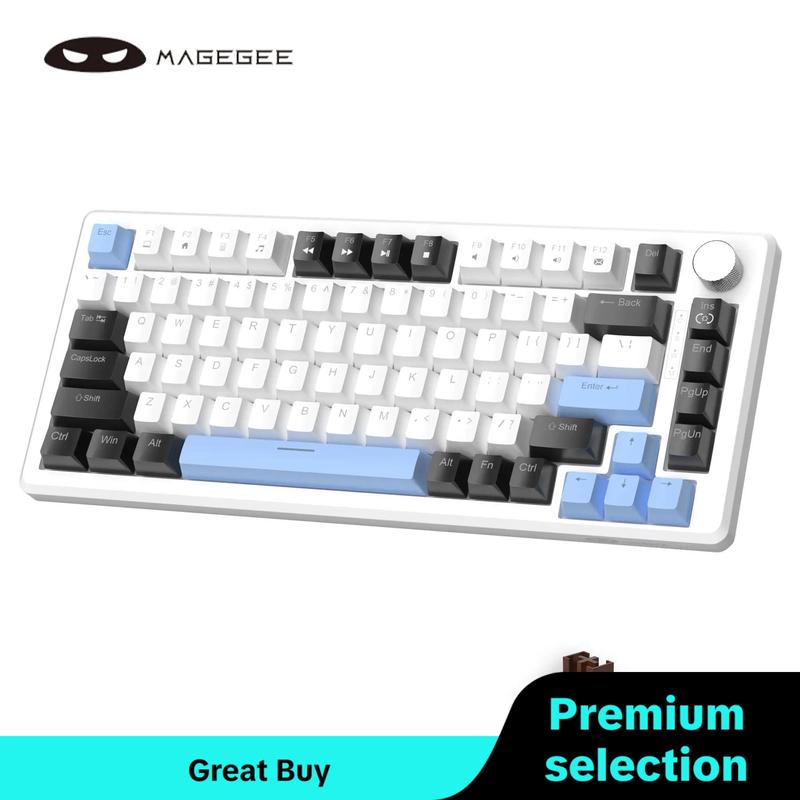 MageGee MK-STAR75 Mechanical Gaming Keyboard with Knob Control ...