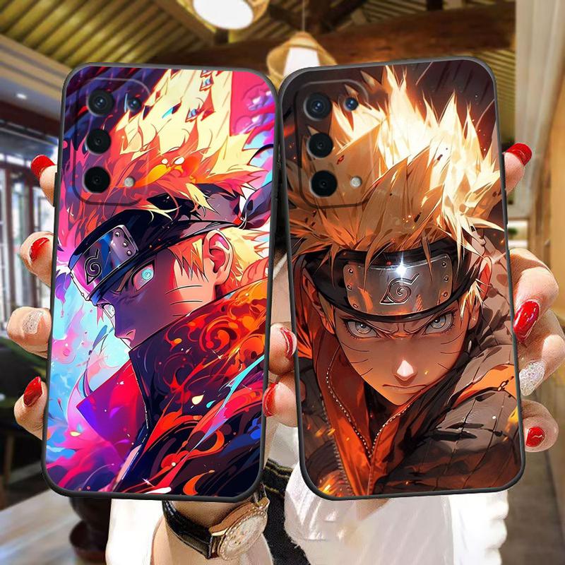 Sarung Telefon TPU Hitam Lembut, Kuning Emas Naruto, Untuk OPPO ...