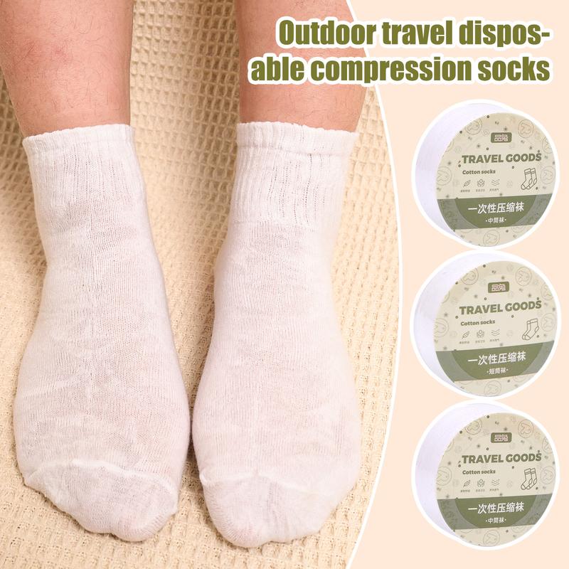1 Pair Compact Portable Disposable Socks White Men Women Universal ...