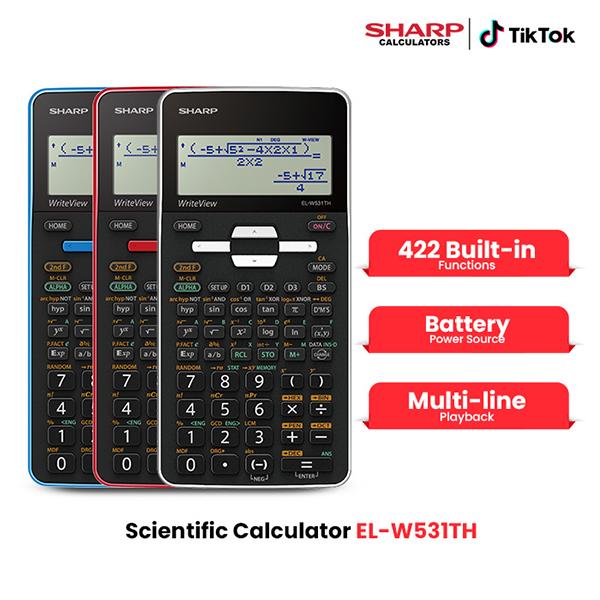 Sharp Scientific Calculators EL-W531TH 4-Line Display and Multi-Line ...
