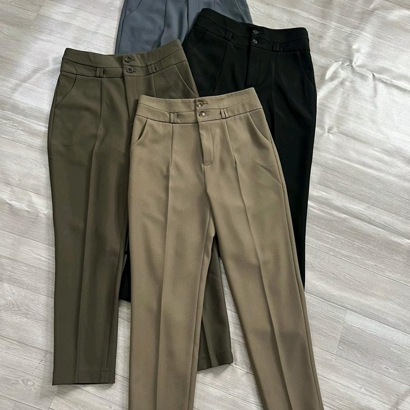 quần tây baggy nữ công sở lưng cao 2 nút Pants Women - TikTok Shop Vietnam