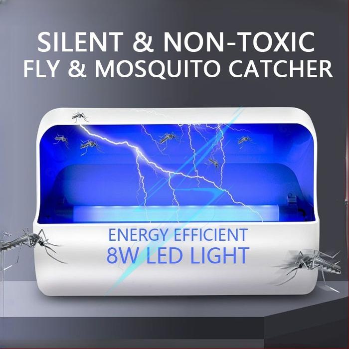 Promo Electric LED 8W Square Fly Mosquito Catcher Mesin Perangkap Lalat ...