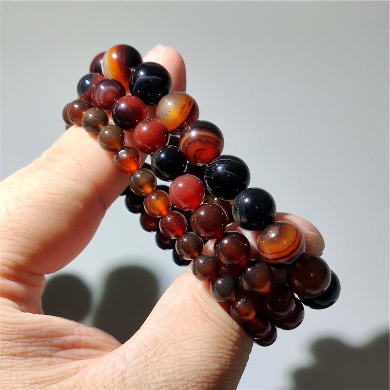 Gelang Batu Akik, Fantasi, 6-14mm, Bulatan Tunggal, Permata Sutera ...