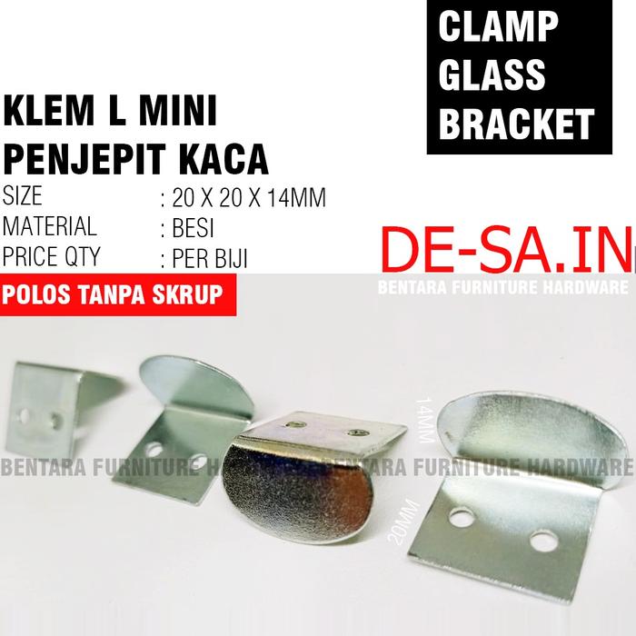 Jual 20MM KLEM L-MINI - PLAT TIPIS BESI TAHANAN PENJEPIT SUDUT - KLEM-L ...