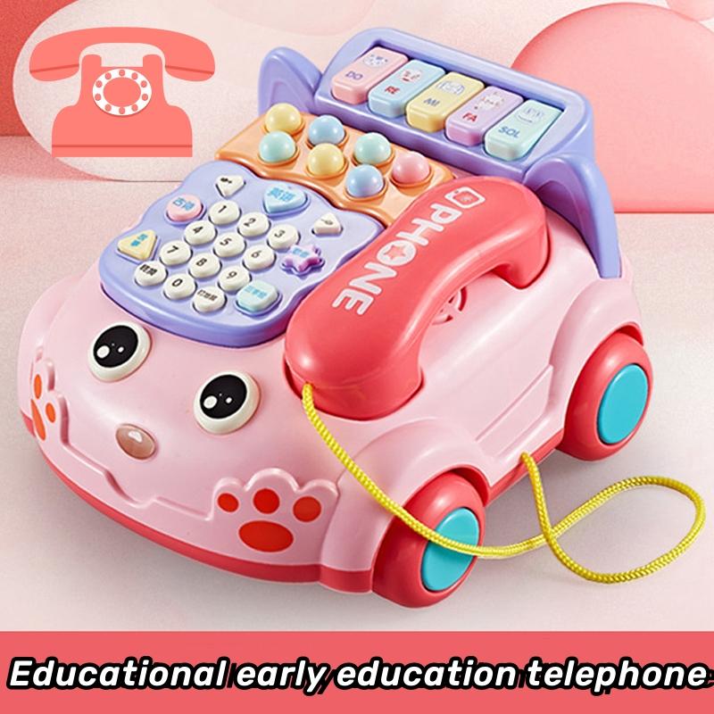 English Music Telephone Toy for Baby Toy Phone with Lights Sound ...