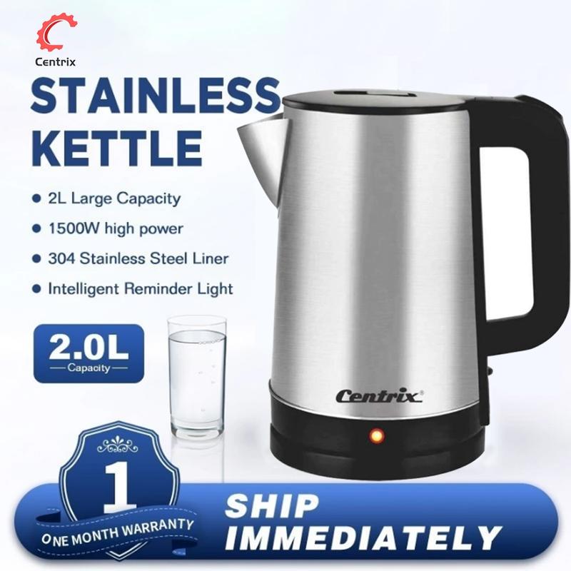 Centrix.Faith Electric Kettle 2.0L Stainless Steel Capacity Fast ...
