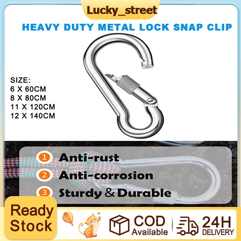 Heavy Duty Metal Locking Carabiner Spring Snap Hook for Outdoor ...