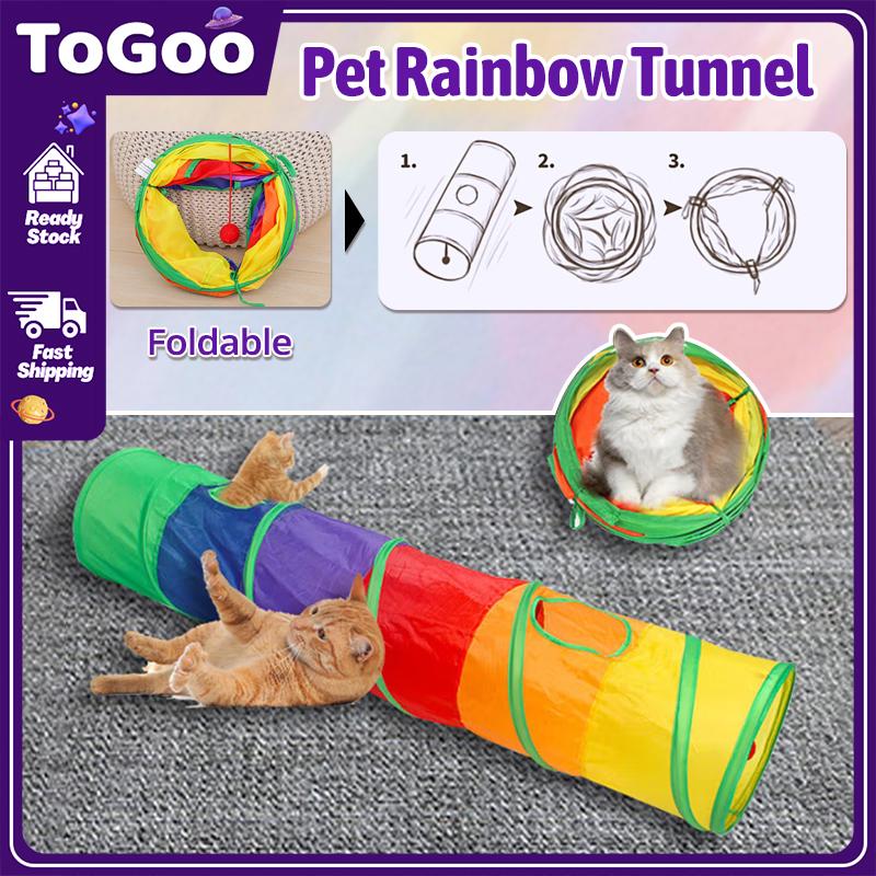 Pet Rainbow Tunnel，Cat Hideout House Kitten Puppy Tunnel Toy - TikTok ...