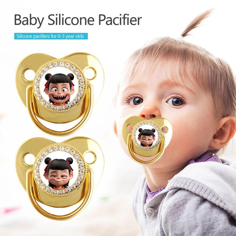Nezha pattern baby pacifier BPA free The pacifier is equipped with a ...