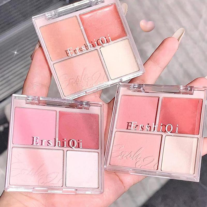4color Blush Highlighting Powder Repair Blusher Powder Matte - TikTok Shop Philippines