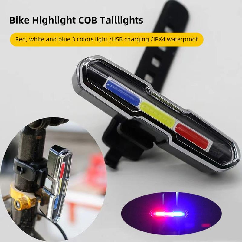 Cycling COB Rear Light USB Rechargeable Bicycle Tail Lamp Waterproof ...