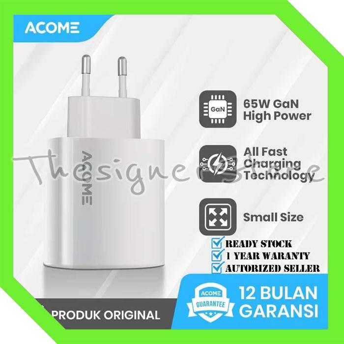 Promo ACOME ACG65 Charger GaN 65W High Power Dual Ports Support All ...