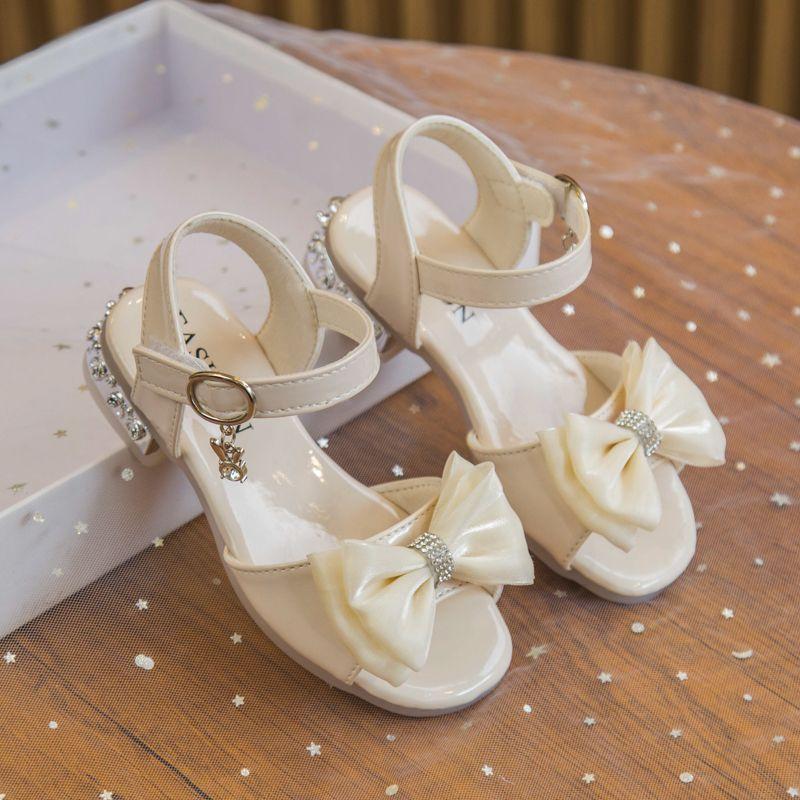 Girls' Sandals 2025 Summer New Bow Children's Sandals Princess - TikTok ...