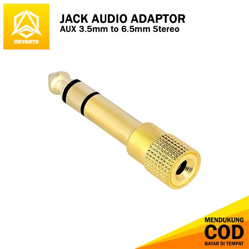 Jack Audio Adapter AUX 3.5mm to 6.5mm Converter Colokan Audi - Shop ...