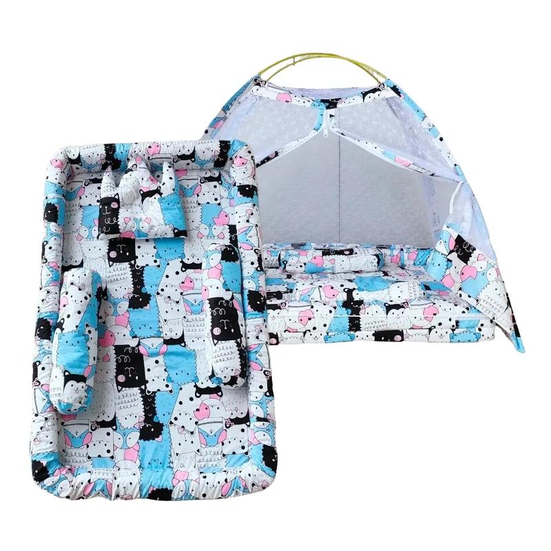 kasur bayi plus fiber motif monokrobo biru Bayi Baru lahir Bayi - Shop ...