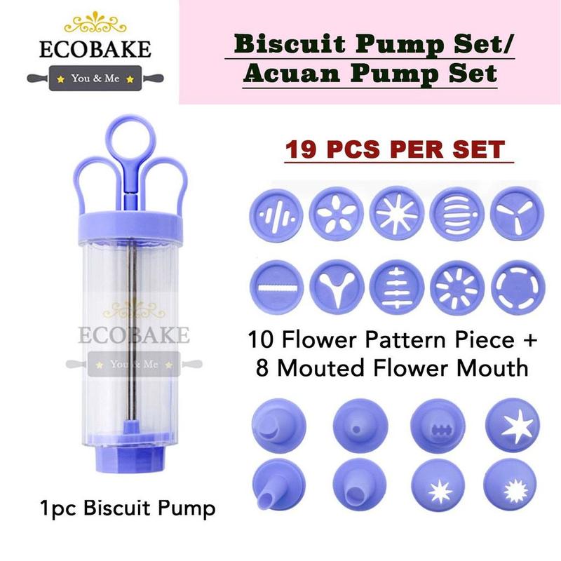 ECOBAKE Biscuit Pump Set / Acuan Biskut Berpam / Acuan Tart / Cookie ...