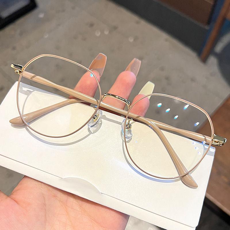 Glasses Ultralight Alloy Frame Plain Men Women Anti Blue Light Glasses ...