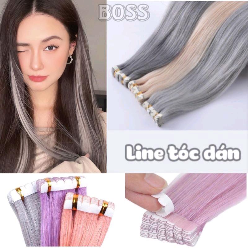 Line dán, tóc giả highlight, tóc dán nối line baby (line siê - TikTok ...