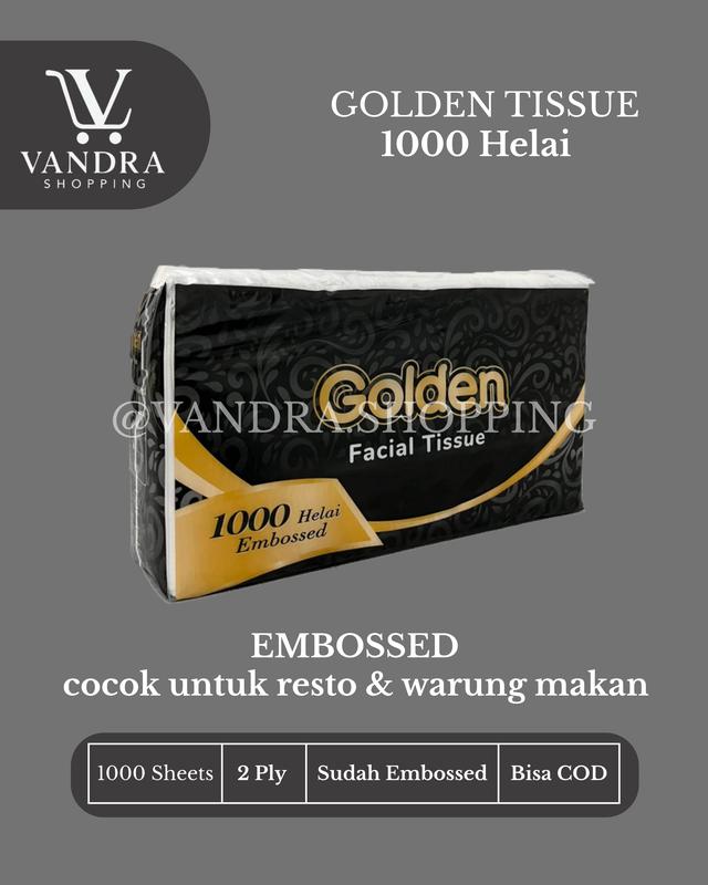 Tisu Golden 1000 Helai, Tisu Paket Hemat - Tisu Emboss Halus - Shop ...