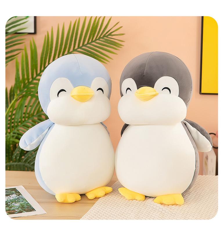Penguin Plush Toy - Stuffed Toys Soft Penguin Blue and Grey - TikTok ...