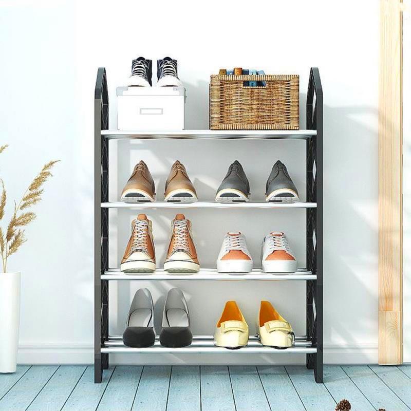 HM_MALL 1pc Space-Saving 4-Tier Shoe Rack Organizer, Plastic - TikTok ...