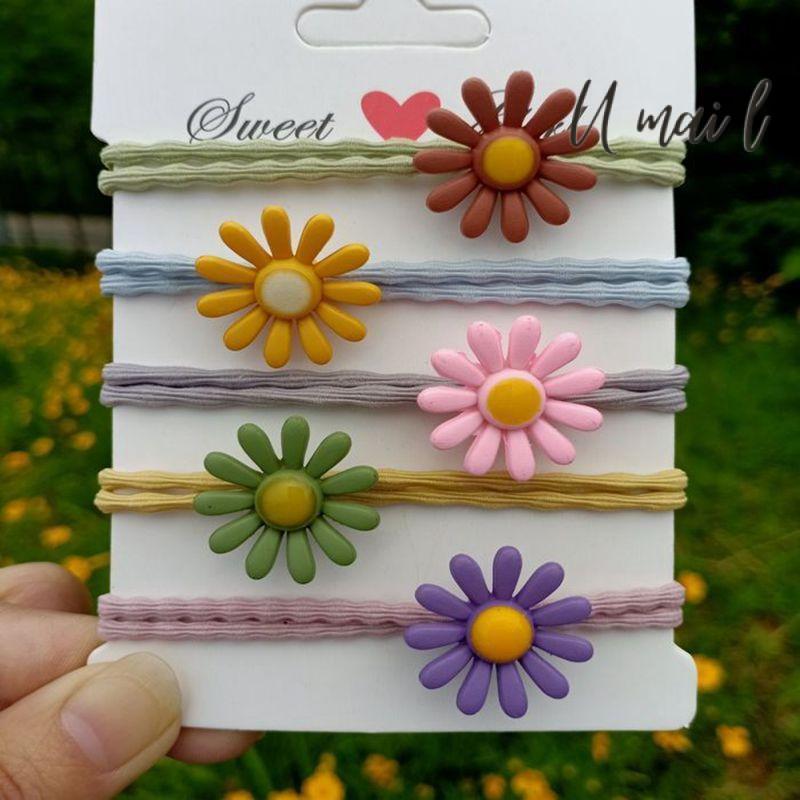 Fresh Daisy Flower Hairband Chrysanthemum Hair Rope Girly Sweet ...