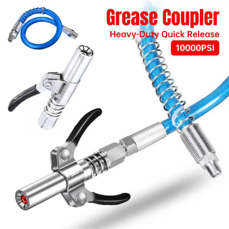Heavy-duty Quick Release Grease Gun Grease Coupler Set High Pressure ...
