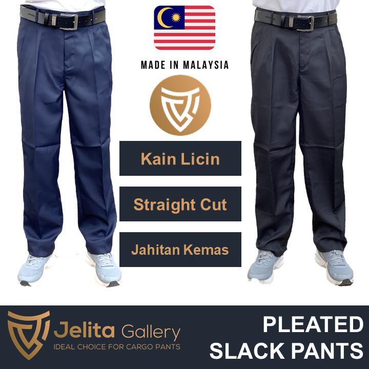 Seluar Slack Pleated Lelaki Seluar Kain Licin Business Forma - TikTok ...