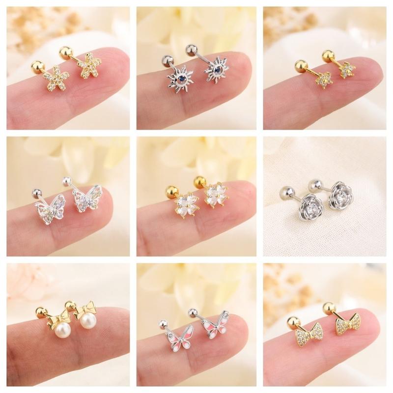 Anting-anting Minimum, Gaya Korea, Jarum Perak 925, Untuk Wanita ...