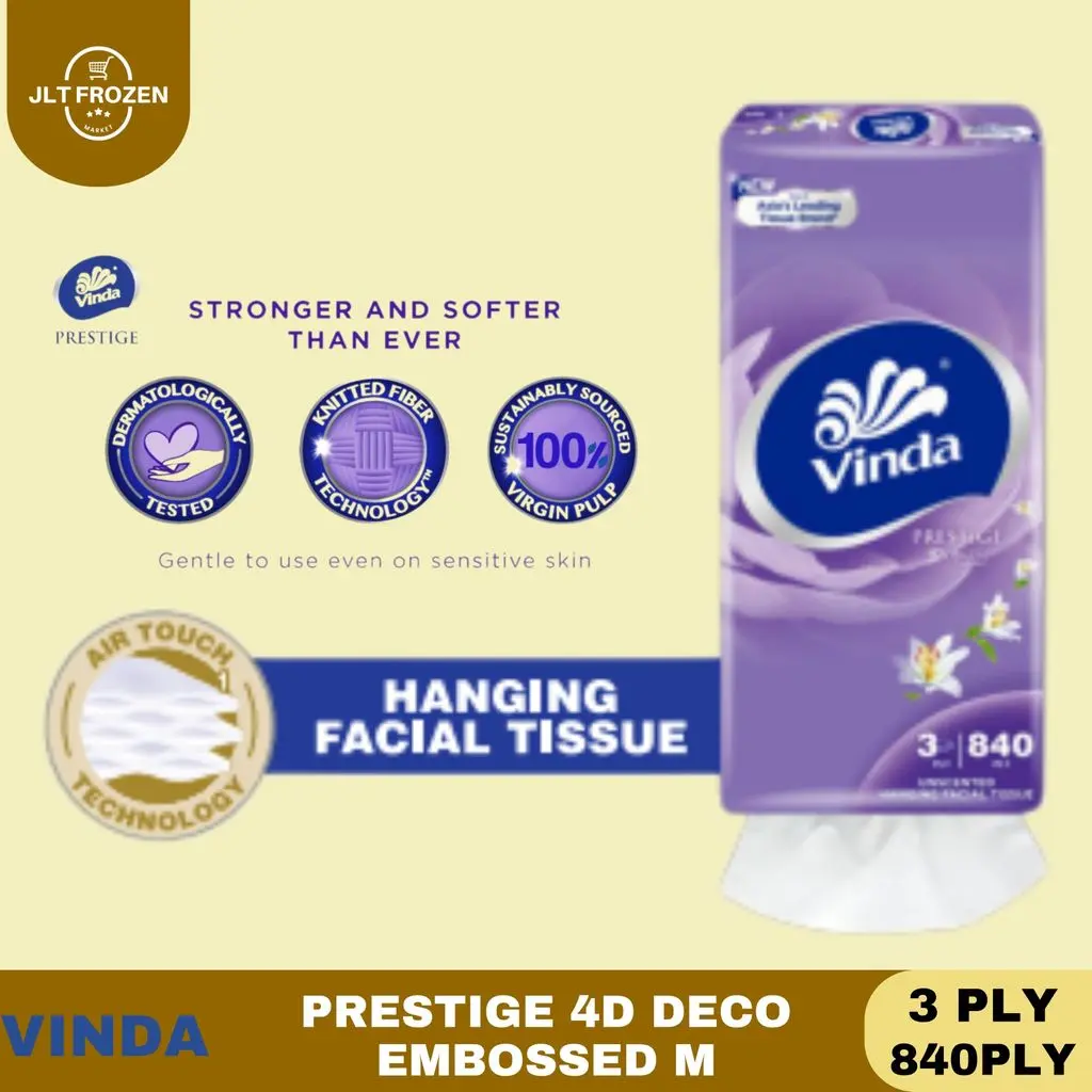 Vinda Prestige 4D Embossed / 3PLY / 840PLY / Facial Tissue Hanging ...