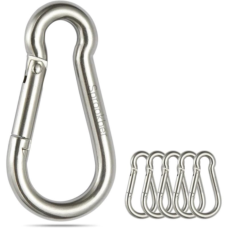 Carabiner Cangkuk Snap Spring, Bahan Keluli Tahan Karat, Kli - TikTok ...