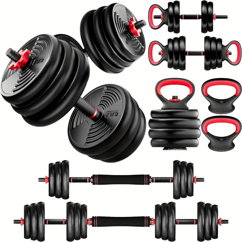 Adjustable Dumbbells, 20/30/76/90LBS Free Weight Set, 4in 1 Dumbbell ...