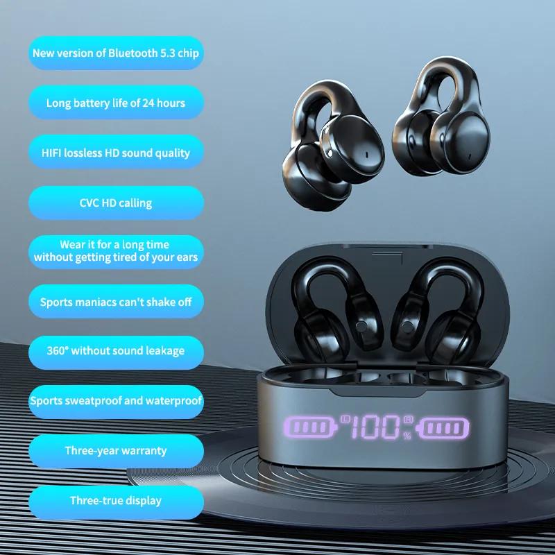 [gobuy999] TWS Earclip Bluetooth Wireless Headphones HIFI Stereo ...