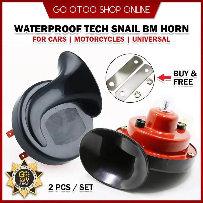 Car / Motorcycle Type R Twin Tone Snail Bm Horn 12v (2 Pcs) With ...
